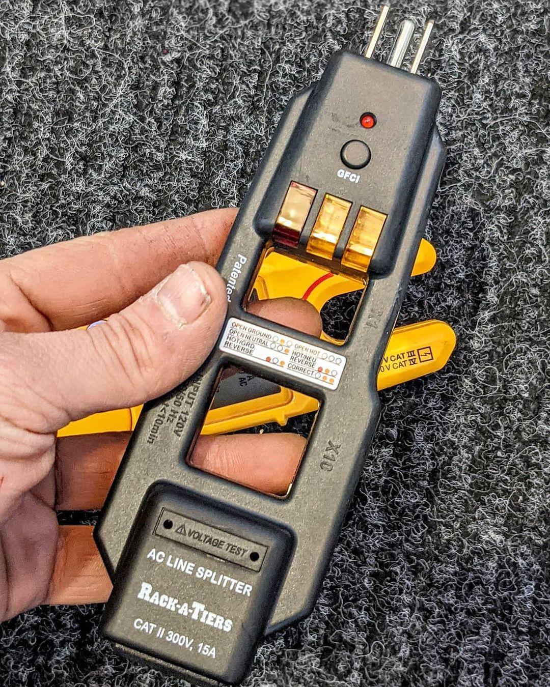 AC Line Splitter with GFCI Tester - Rack-A-Tiers Since 1995