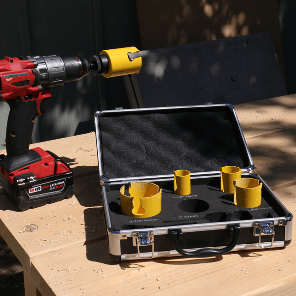 Carbide Tipped Hole Saw Kit for Wood and Drywall - Rack-A-Tiers Since 1995