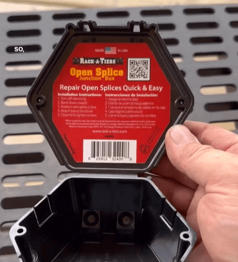 Open Splice Junction Box - Rack-A-Tiers Since 1995