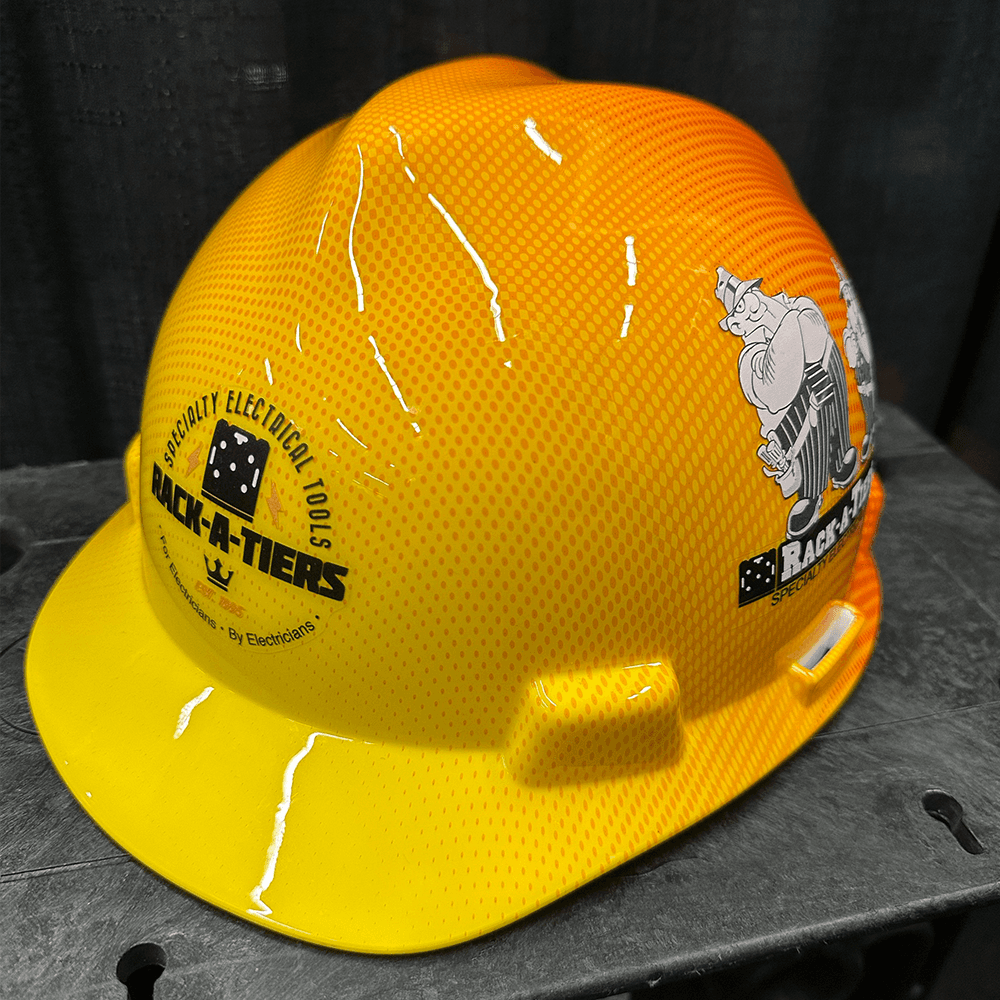 Special Edition Custom Wrapped Hard Hat - Rack-A-Tiers Since 1995